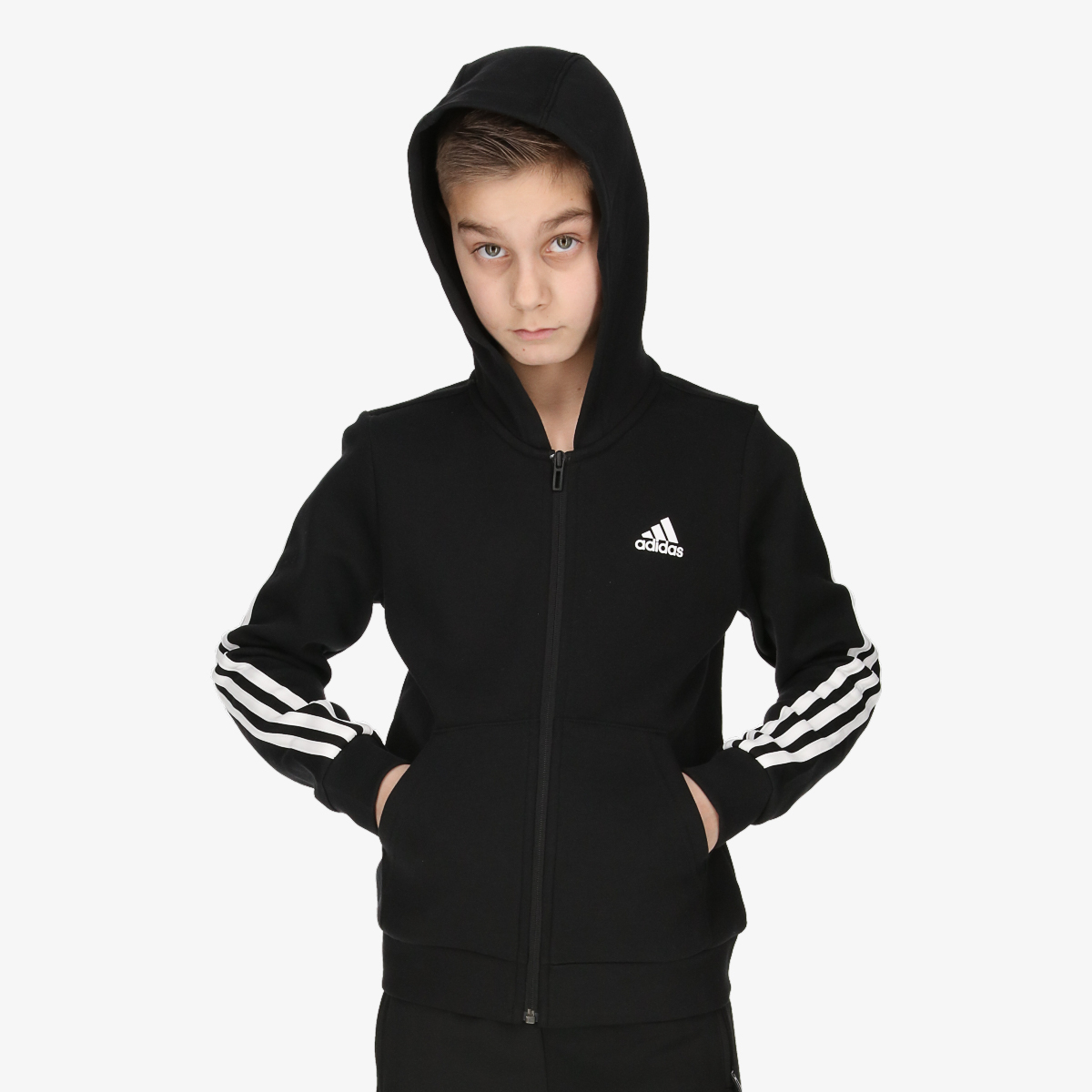 adidas 3-STRIPES DOUBLEKNIT FULL-ZIP HOODIE | Sport Vision